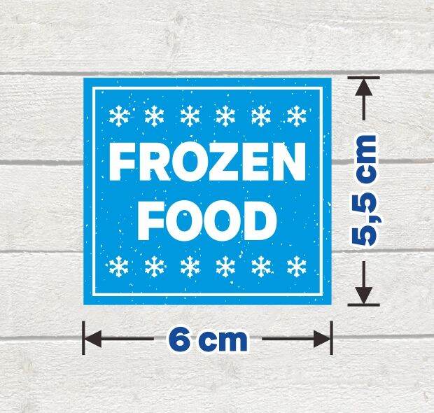 Sticker Label Kemasan Makanan Frozen Food Stiker Makanan Beku 6 x 5,5 ...