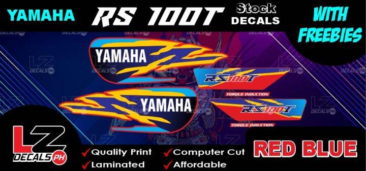 Yamaha RS 100T Stock Decals / Stickers with freebies | Lazada PH