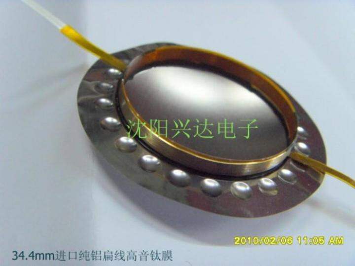 Horn 34.4Mm Aluminum Flat Wire Tweeter Film Titanium Film Tweeter Sound ...