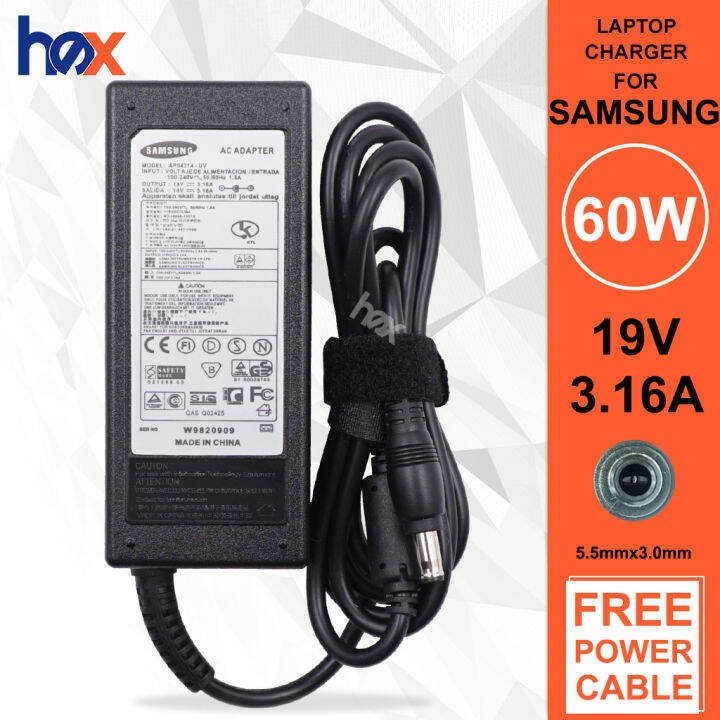 Samsung Laptop Charger Adapter 19V 3.16A CWP for Series 3 NP300E4A ...