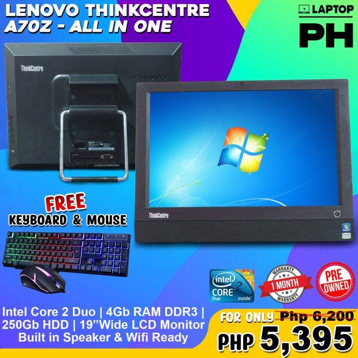 All In One PC Lenovo ThinkCentre A7OZ | Intel Core 2 Duo E7500 , 4gb ...