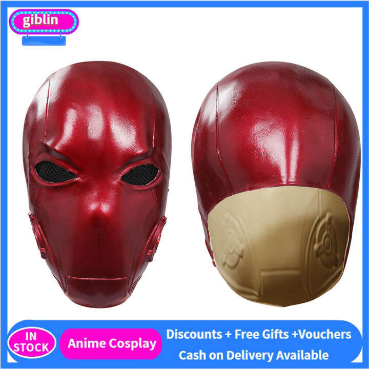 [giblin] Batman：Red Hood Jason Todd Mask Cosplay Latex Masks Helmet ...