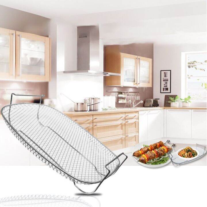 Steamed Fried Filter Shelf Serving Stainless Steel Barbecue Net Rack ...