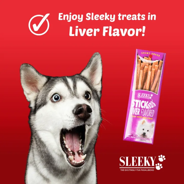 Sleeky Chewy Snack Stick 50g - Liver Flavor - Dog Treats - petpoultryph | Lazada PH