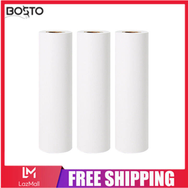 Poooli 110 * 30mm White Thermal Paper Roll Printable Sticker Paper BPA-Free Long-Lasting 10 ...