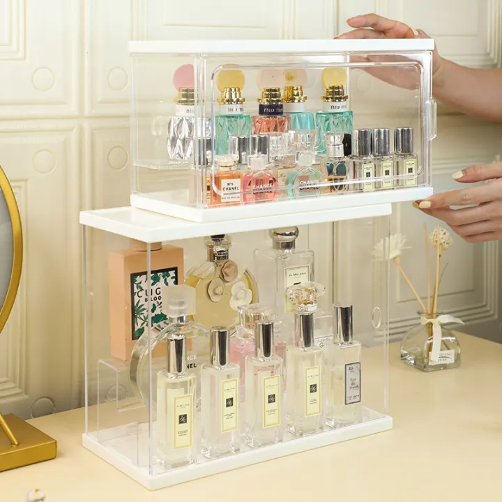 Sample perfume storage box desktop dresser cosmetics dust-proof display ...