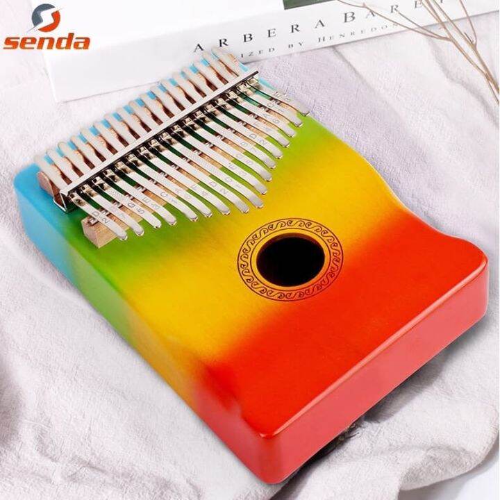 COD Senda Kalimba 17 Keys Thumb Piano and Tune Hammer Portable Mahogany ...