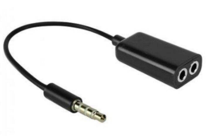 3.5mm Audio Jack Stereo Y Splitter Dual Multi Earphone Headphone ...