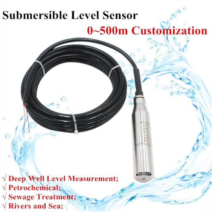 0-10V Output Hydrostatic Pressure Level Sensor DC24V Water Tank Liquids ...