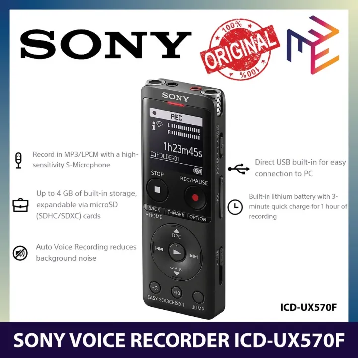{Spot goods} Sony Original Digital Voice Recorder UX Series ICD-UX570F ...