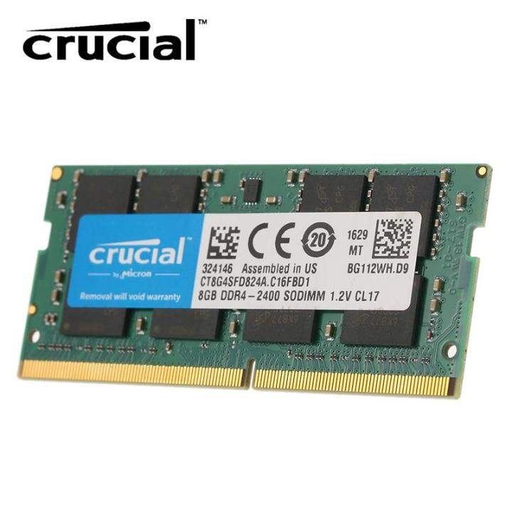 Crucial 8GB DDR4เดียว RAMs 2400MT/S PC4-19200 CL17 1.2V SODIMM หน่วย ...