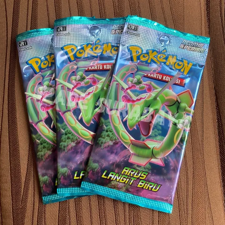 Arus Langit Biru Booster Pack Pokemon Indonesia S7R TCG with Bonus ...