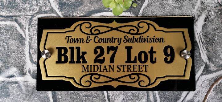 ADDRESS HOUSE NUMBER / PERSONALIZED ACRYLIC SIGNAGE 9x4.25 inches ...