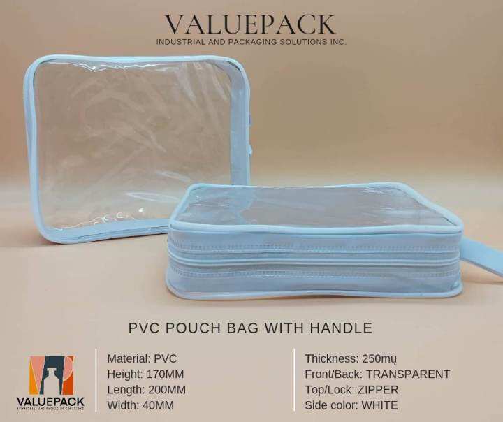 PVC POUCH BAG WITH HANDLE | Lazada PH