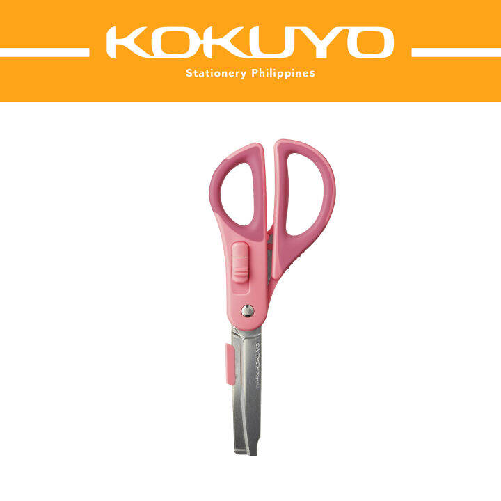 Kokuyo HASA-P410P Hakoake 2-way Glueless Blade Scissors with Cap Pink | Lazada PH