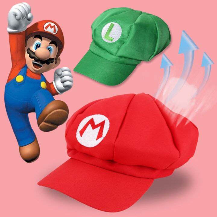 Super Mario Bros Hat Paradise Game Mario Luigi Cosplay Kids Adult Cap ...