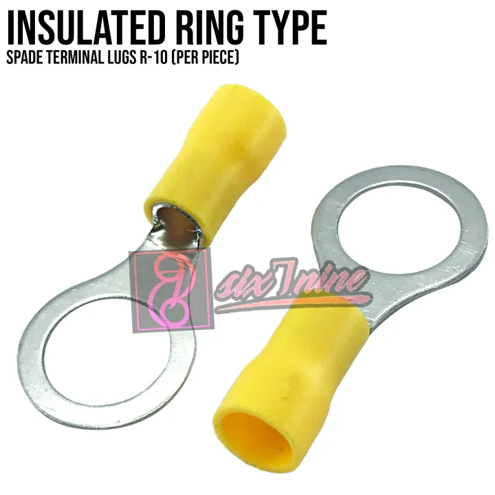 Insulated Ring Type Spade Terminal Lugs R-10 ( Per Piece ) | Lazada PH