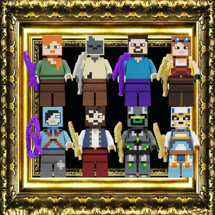 เข้ากันได้กับ Leging Minecraft ชาวบ้านผีดิบสตีฟโรงรถชุดโหมดอเล็กซ์ข้าว ...