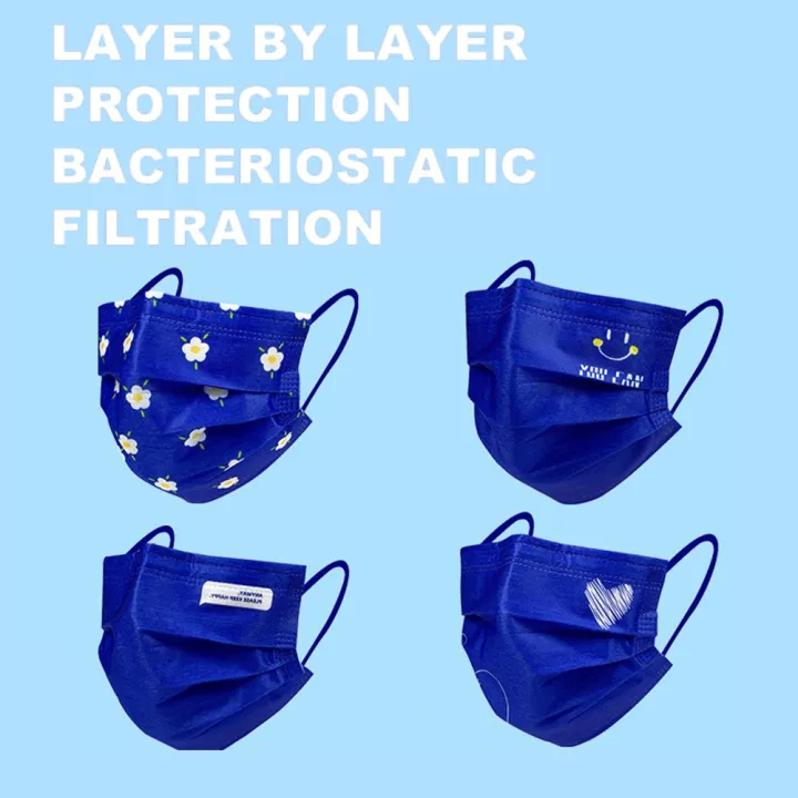 Trotinic【Ready Stock】10PCS Klein Blue Adult Mask Three-layer Protection ...