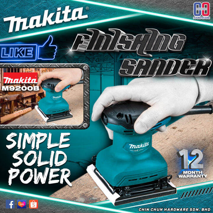 MAKITA FINISHING SANDER 180W M9200B | MAKITA CORDED SANDER | Lazada