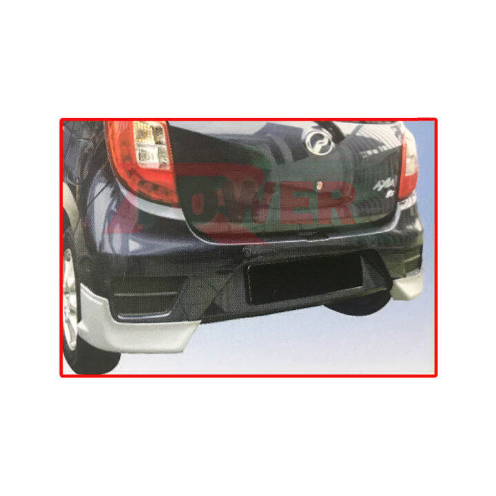 Perodua Axia (2014 - 2018) OEM Style Rear Back Bumper Skirt Skirting ...