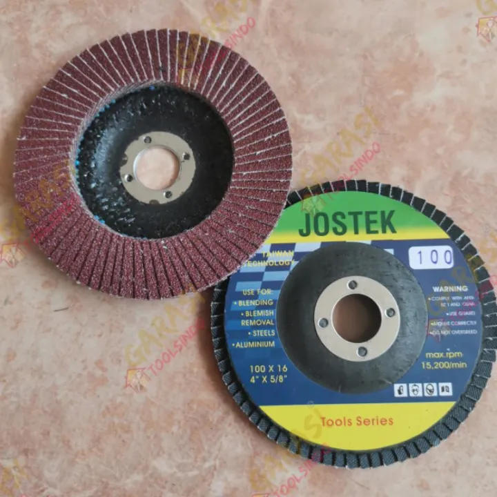 flap disc 4 inch grid 100 mata gerinda amplas susun flap disk mata ...