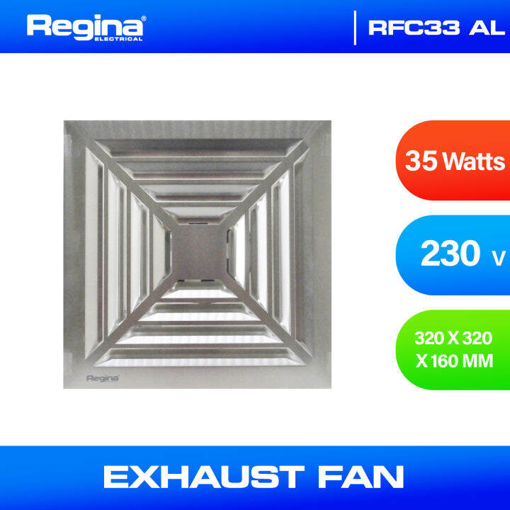 REGINA 30x30 Ceiling EXHAUST FAN RFC33-AL | Lazada PH