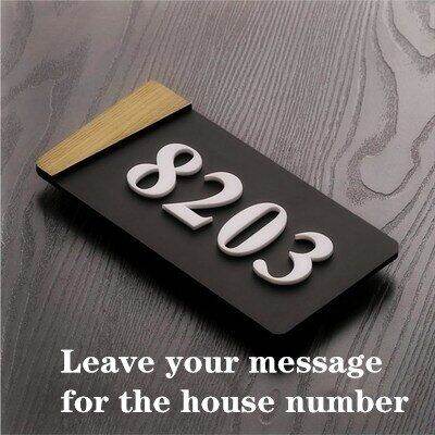 Acrylic new 3D custom house plate Door number label for house sign ...