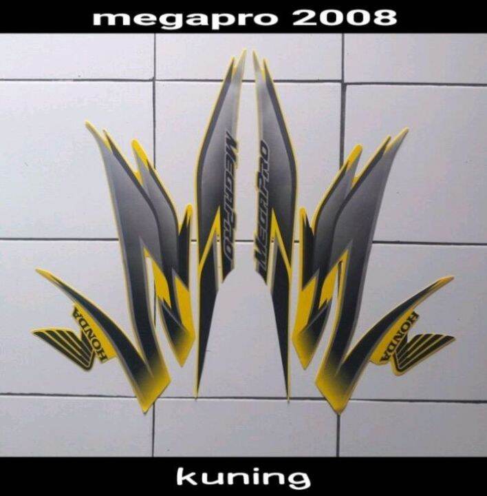 STIKER STICKER STRIPING FULL SET LIST BODY HONDA MEGAPRO TAHUN 2008 ...