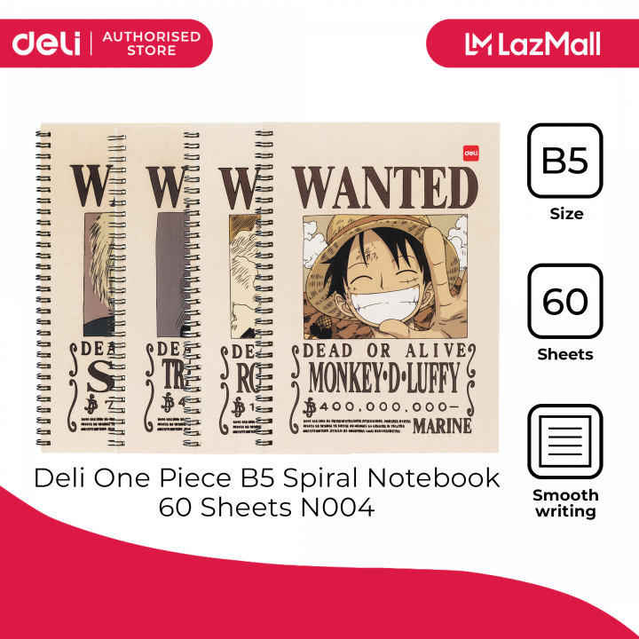 Deli N004 One Piece B5 Spiral Notebook 60 Sheets 1PC [79N004] | Lazada PH