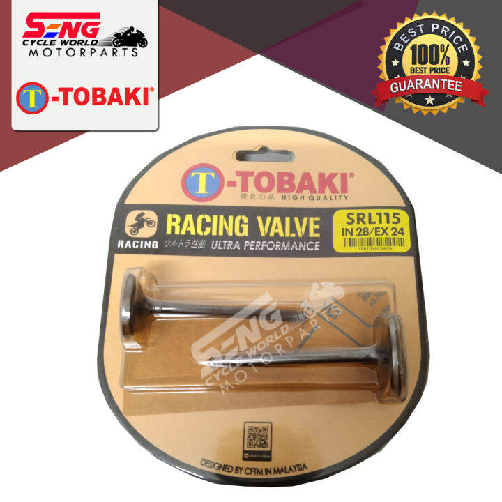 YAMAHA LAGENDA SRL110/ SRL115 RACING VALVE SET 24/ 28MM TOBAKI | Lazada