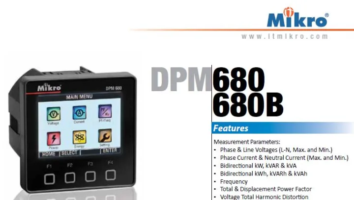 MIKRO DPM680 DPM Digital power meter | Lazada