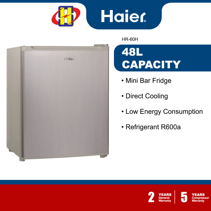 Haier Mini Bar Refrigerator (48L) LED Lighting Direct Cooling Fridge HR ...