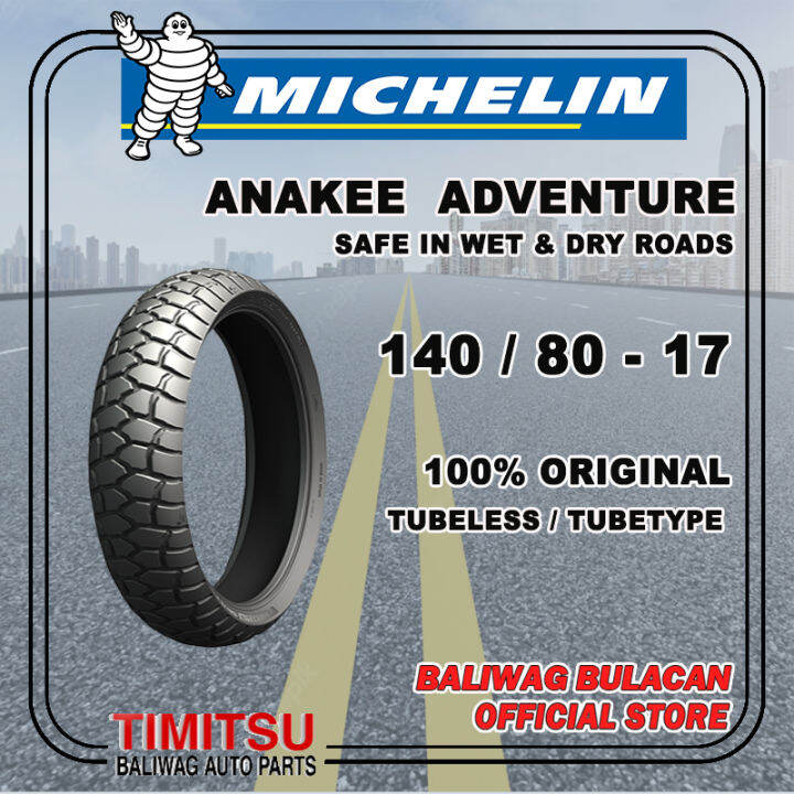 140/80-17 / 140/80 R17 MICHELIN ANAKEE ADVENTURE TUBETYPE TUBELESS TIRE ...