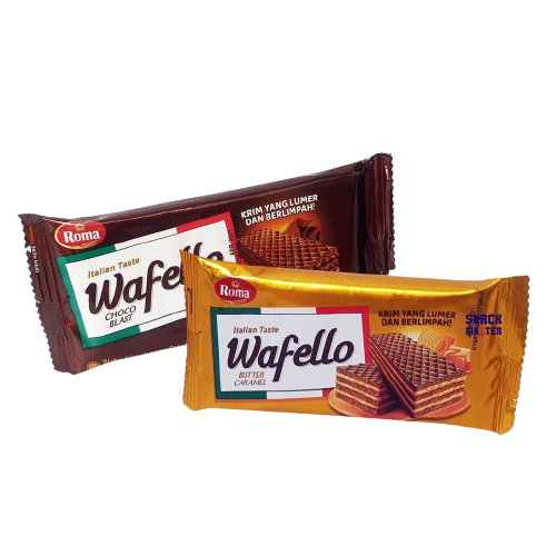 [RENCENG] Roma Wafello Wafer - 10 x 21 Gram-Snack Cemilan Wafer Renyah ...