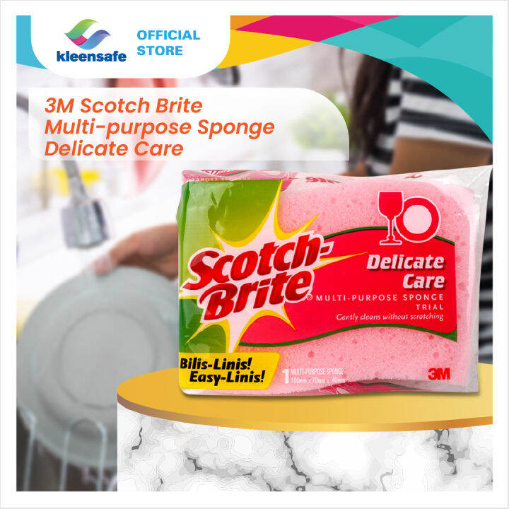 Kleensafe x 3M Scotch Brite Multi-purpose Sponge Delicate Care Heavy ...