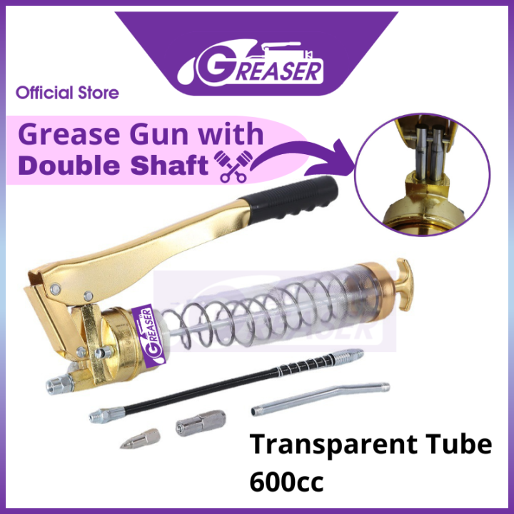 Greaser Transparent Grease Pump Double Shaft / Grease Gun / Pam Gris ...