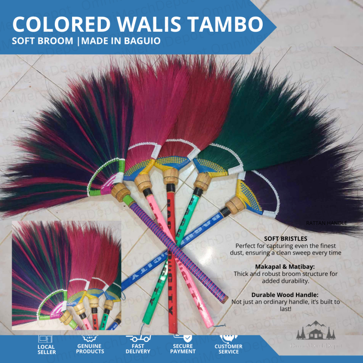 Large Colored Soft Broom Walis Tambo Makapal & Matibay with Cartex ...