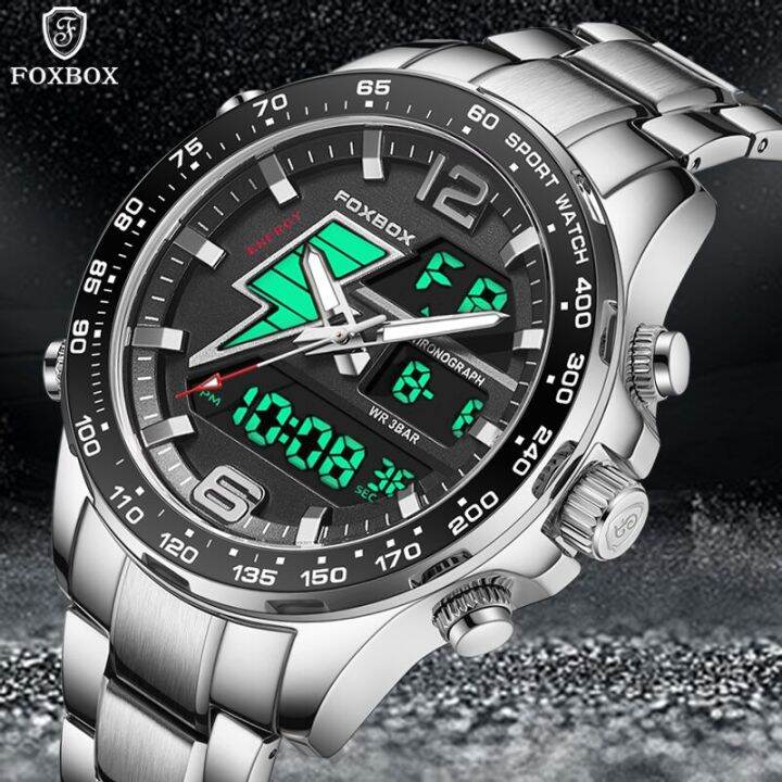 LIGE Fashion Sport Watch For Men Luxury Dual Display Quartz ...