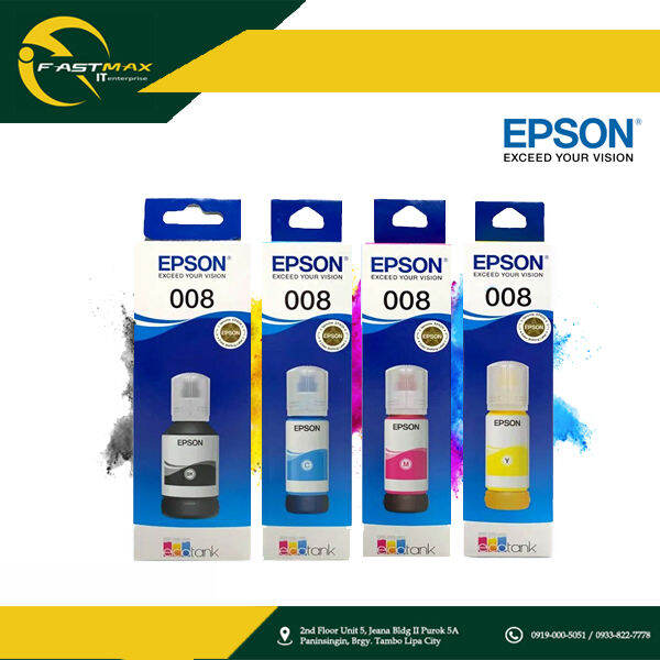 EPSON 008 INK BLACK/CYAN/MAGENTA/YELLOW | Lazada PH