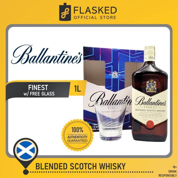 Ballantine's Finest Blended Scotch Whisky 1L Gift Pack | Lazada PH