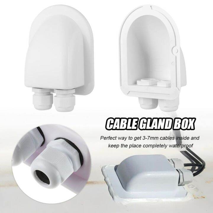 DFGDASH4703 Waterproof Caravan Motorhome Boat Double Ports Cable Entry ...
