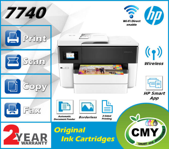 HP OfficeJet Pro 7740 Wide Format All-in-One Printer - (PRINT,SCAN,COPY ...