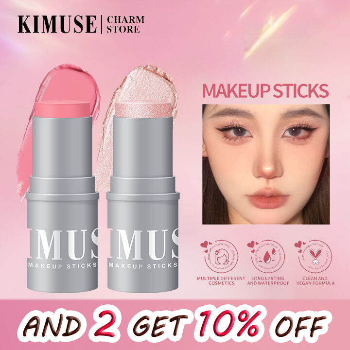 KIMUSE Contouring Stick Highlight Cream Blush Sticks Monochromatic ...