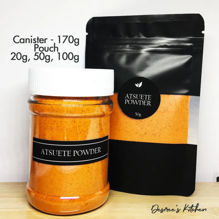 Atsuete Powder/Annatto Powder - in Stackable Canister/Stand-Up Pouch ...