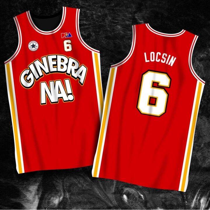 PBA RETRO JERSEY | GINEBRA NA! NOLI LOCSIN #6 RED JERSEY | FULL ...