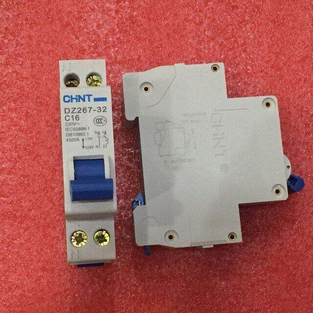 New CHINT Circuit breaker DZ267-32 1P+N 6A 10A 16A 20A 25A 32A Double ...