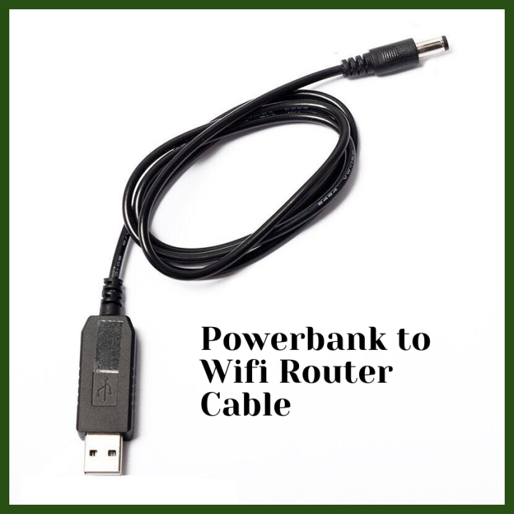 Oriel13 - Powerbank to Wifi Router Cable | 5V to 12V USB Booster Cable ...