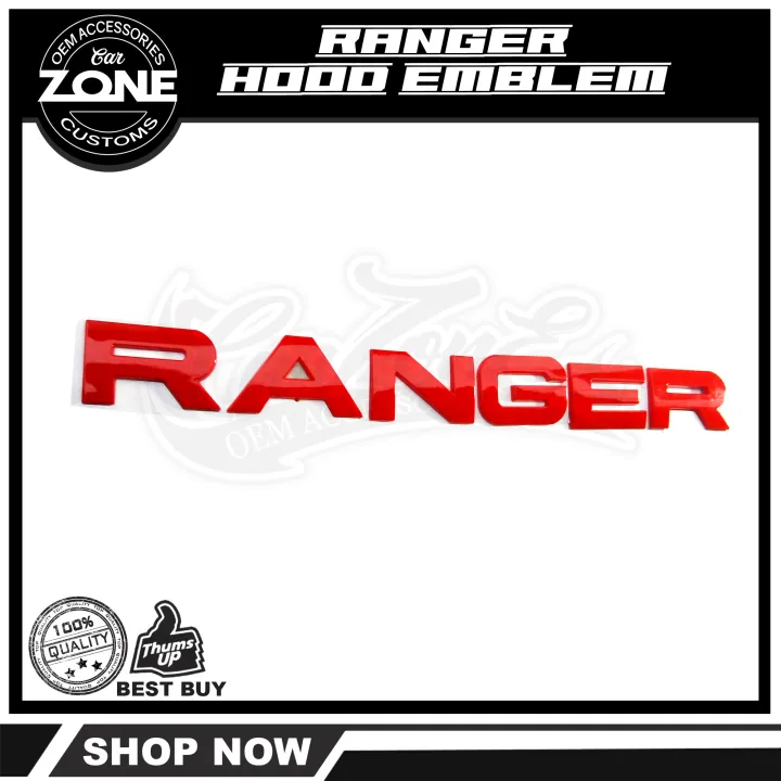 Ford Ranger Hood Emblem (Red) | Lazada PH