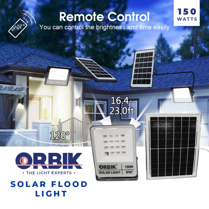 Solar Led FLOOD LIGHT 150Watts - ORBIK OB-B01 (Original) | Lazada PH